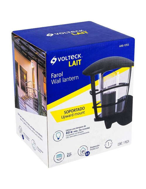 Arbotante Incandescente y LED Truper Volteck Lait 2